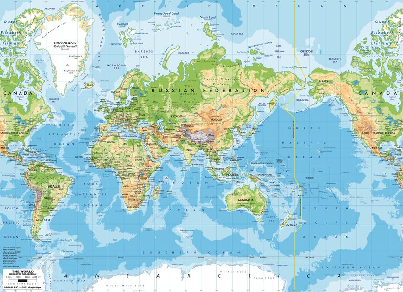 The World Map 2 Mural - Murals Your Way