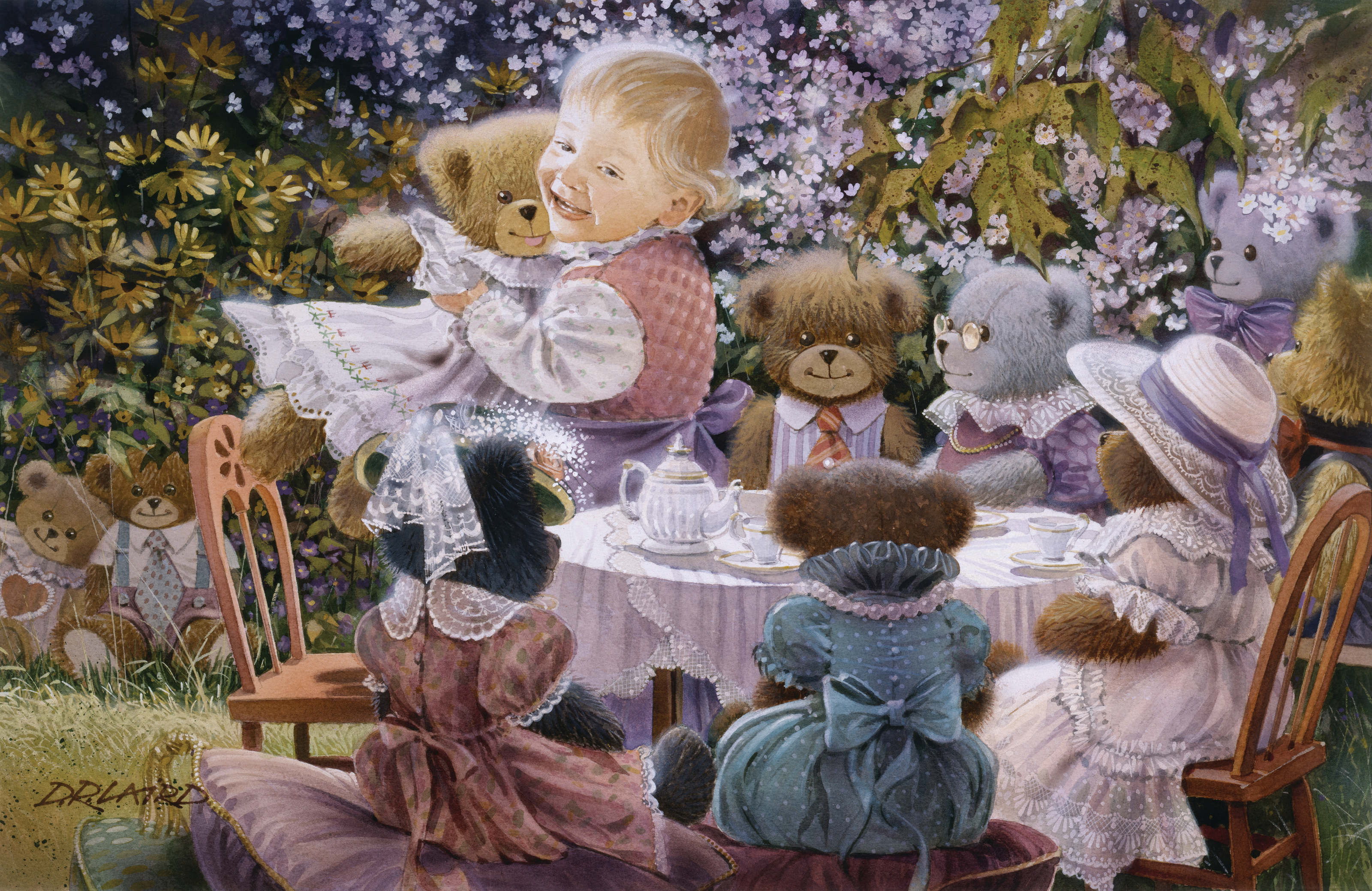 Tea For Teddies Mural - Murals Your Way