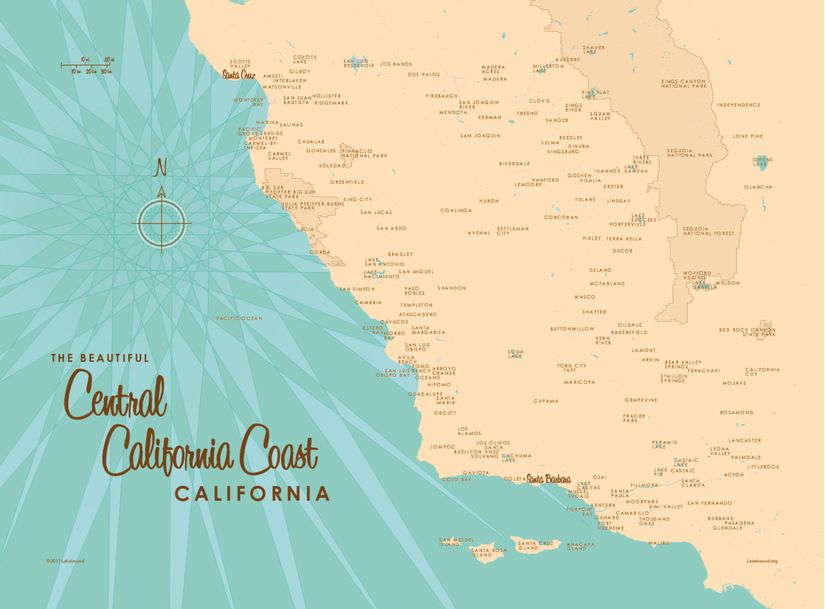 California Map Of Coast
