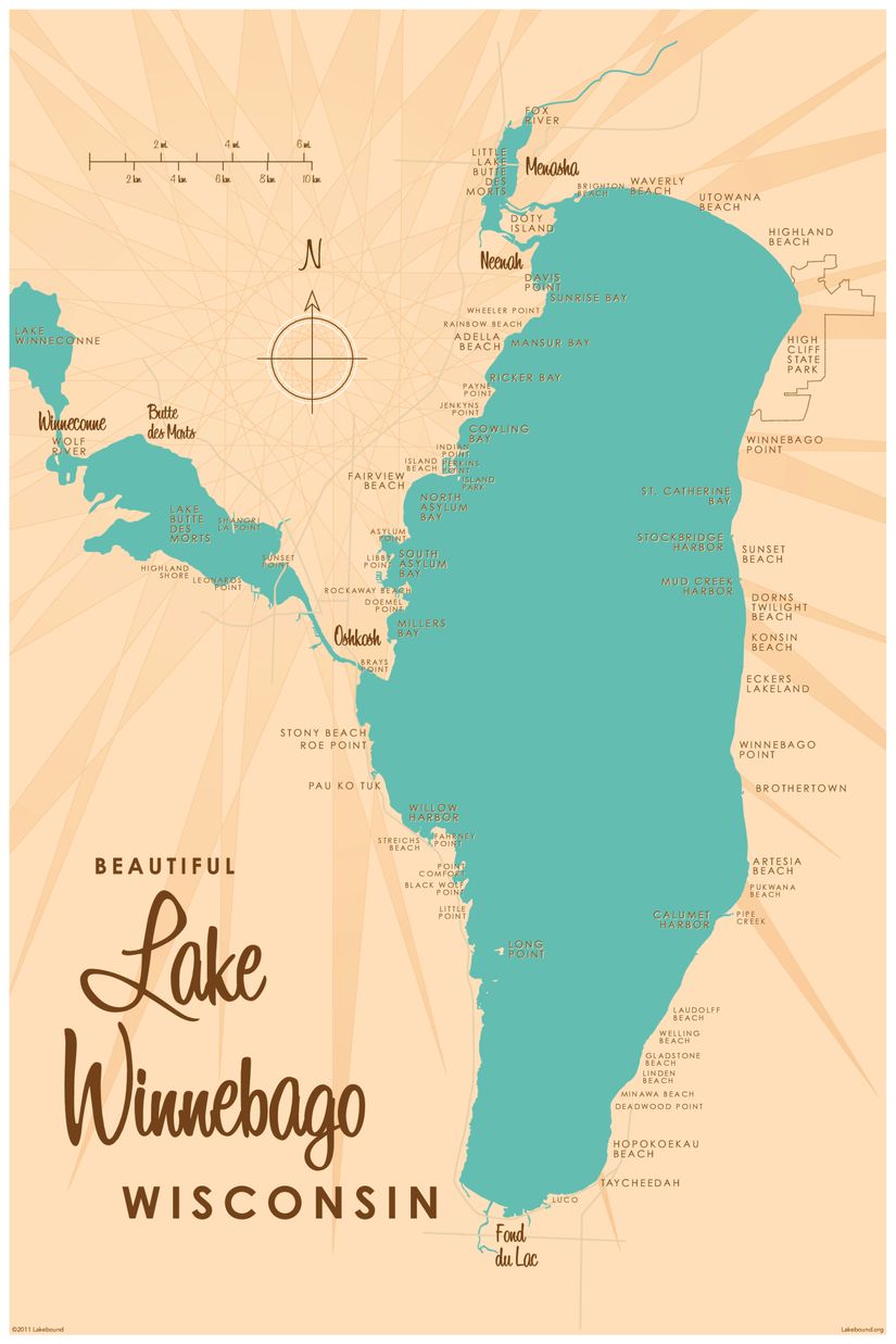 Lake Winnebago Lake Map Lake Winnebago Wisconsin Map Duvet Cover By