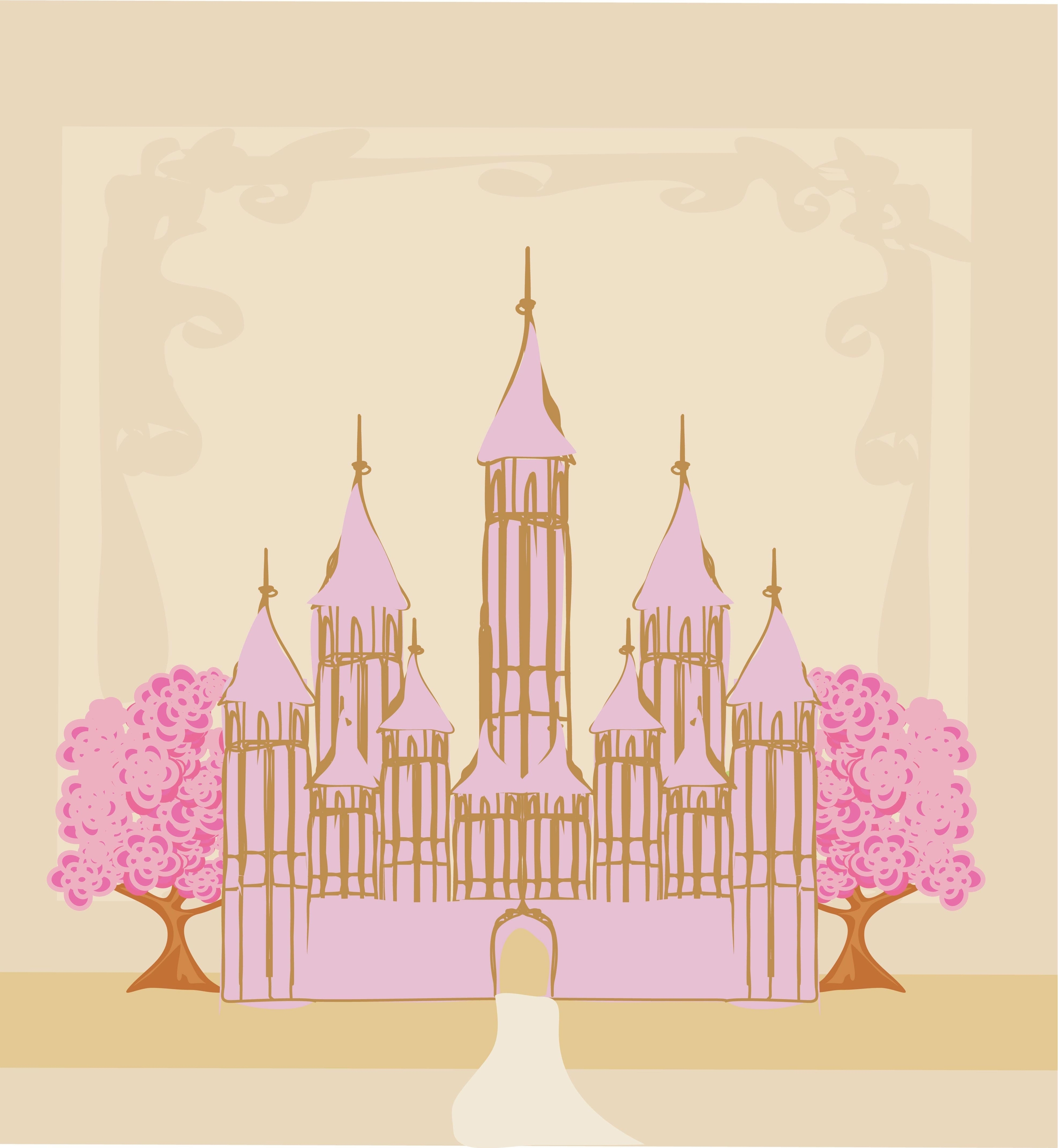 Magic Fairy Tale Princess Castle Wall Mural - Murals Your Way