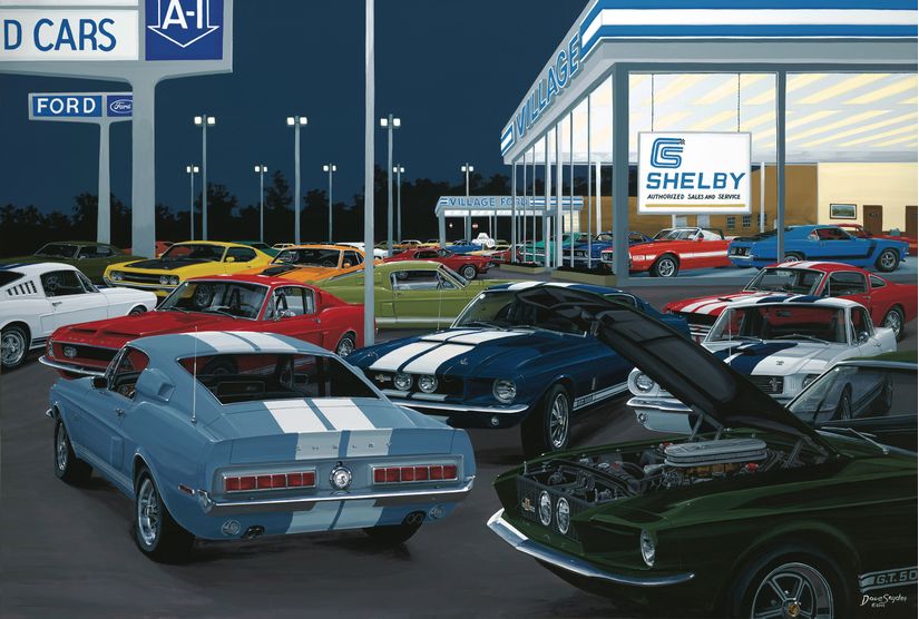 Village Ford Wall Mural - Murals Your Way