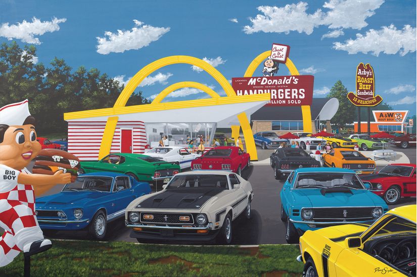 Lunch with the Boss Wall Mural - Murals Your Way