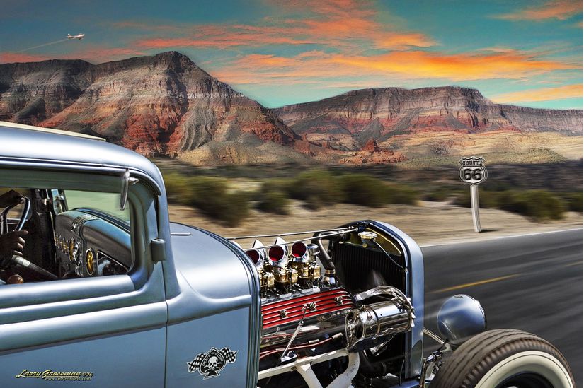 Wall Murals Hot Rod