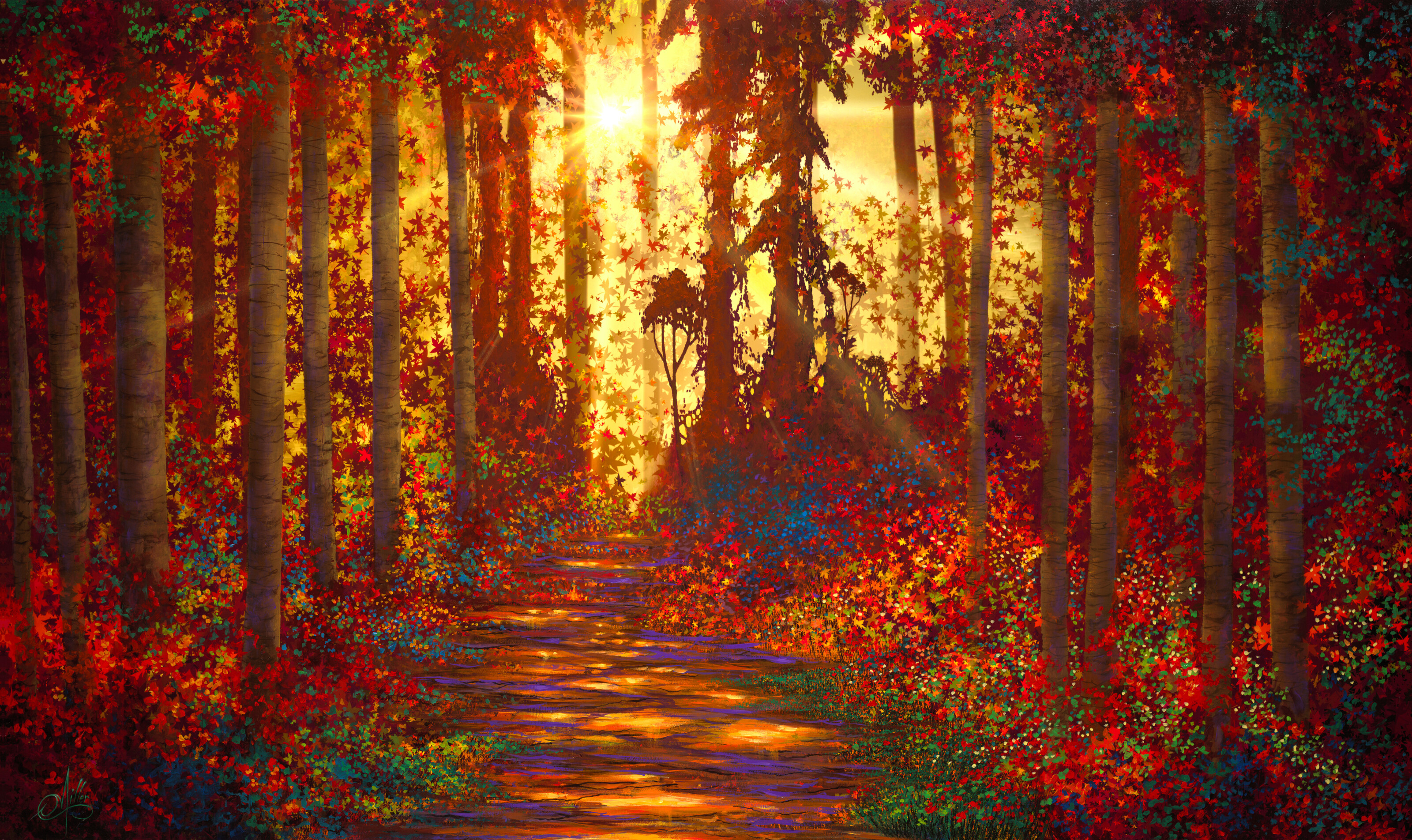 Autumn Forest Mural - Murals Your Way