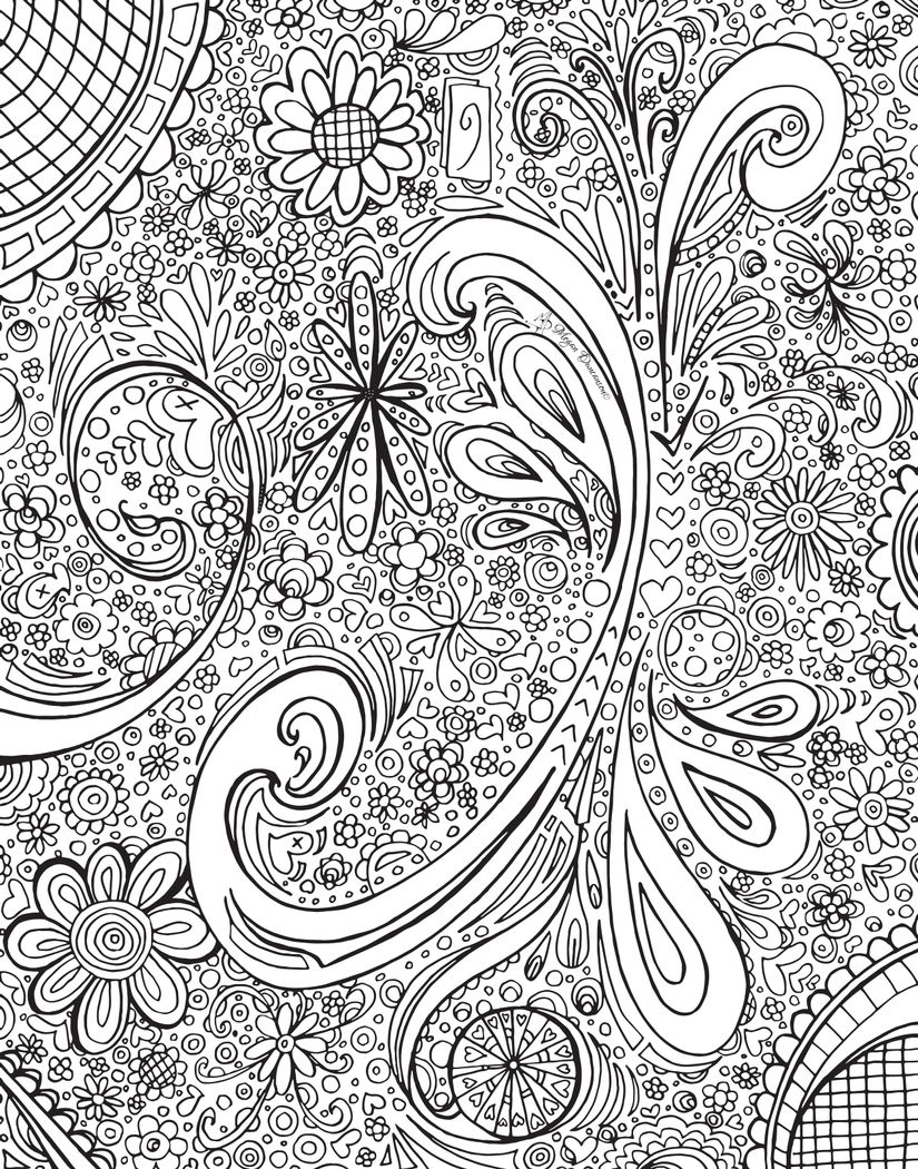 Colorable Swirls Mural - Murals Your Way