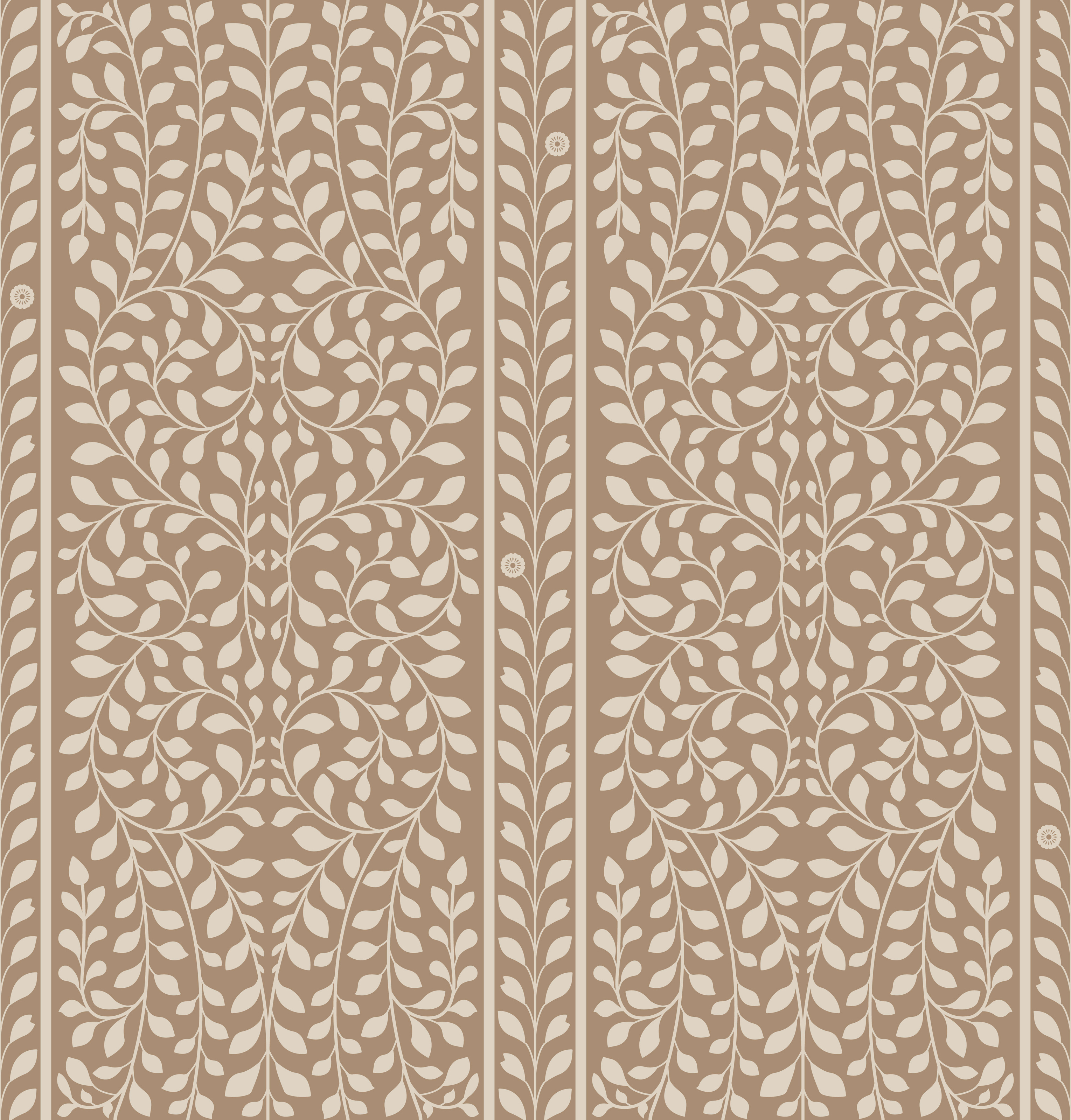 Latte Linen Inlay Pattern Wallpaper - Murals Your Way