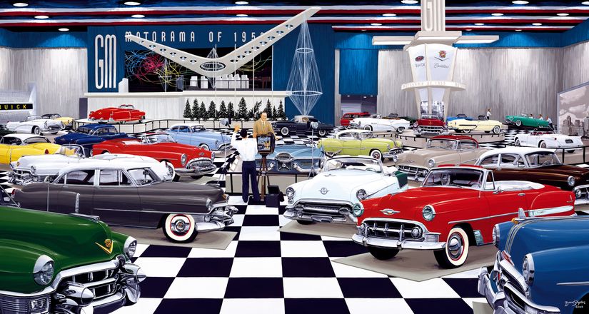 Motorama 1953 Mural Wallpaper - Murals Your Way