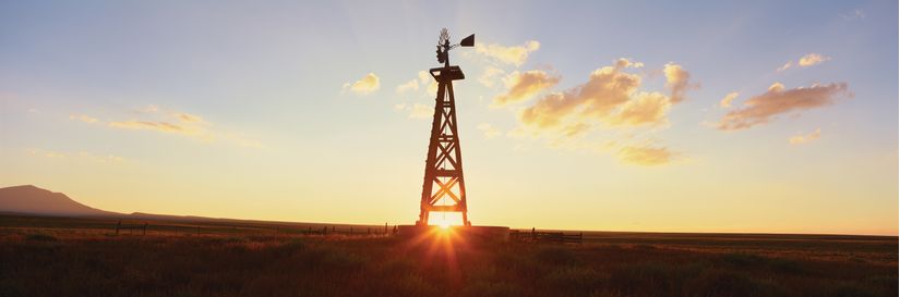 Old Wooden Windmill At Sunset Wall Mural - Murals Your Way