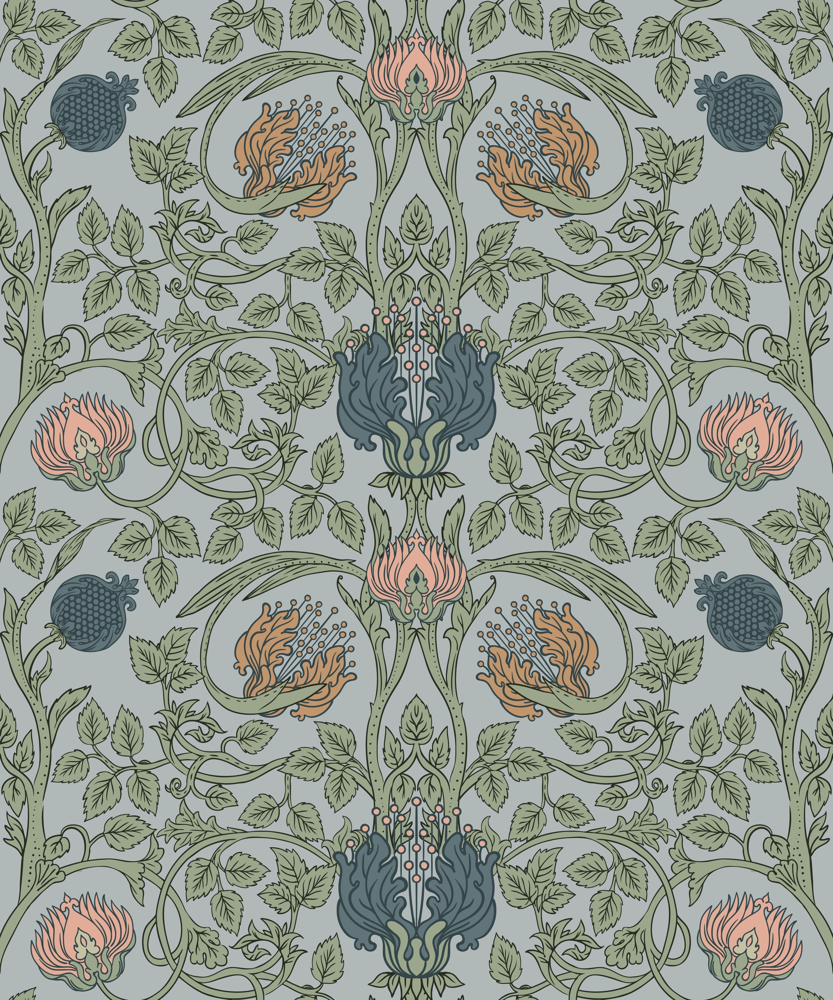 Historic Floral Pattern Wallpaper - Murals Your Way