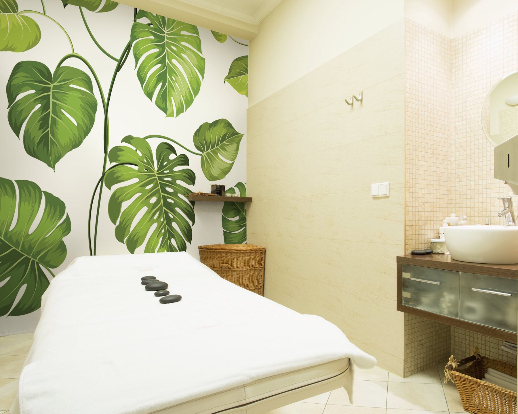 Palm Leaf Print Wallpaper Mural - Murals Your Way