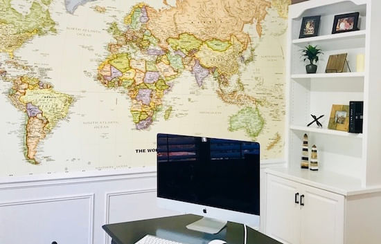 Classic Cartography World Map Wall Mural - Murals Your Way