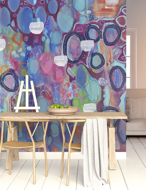 Abstract Flowers in Light Wall Mural - Murals Your Way