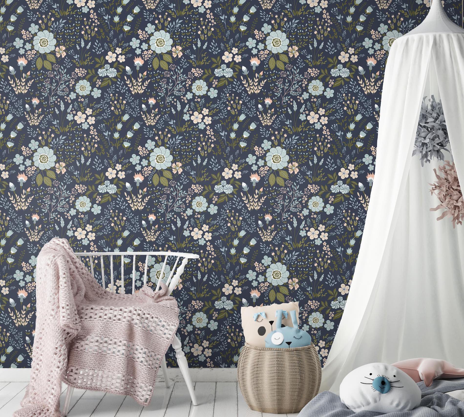 Secret Garden Pattern Wallpaper Mural - Murals Your Way