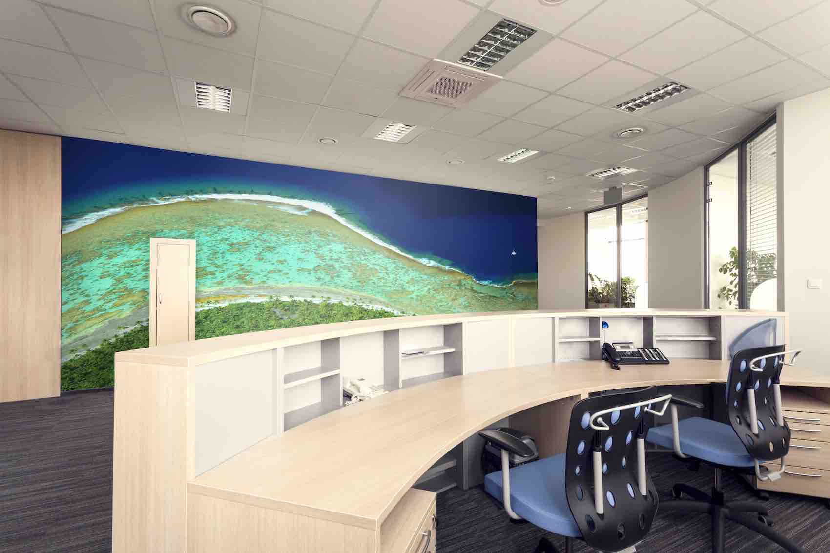 French Polynesia's Color Palette Mural - Murals Your Way