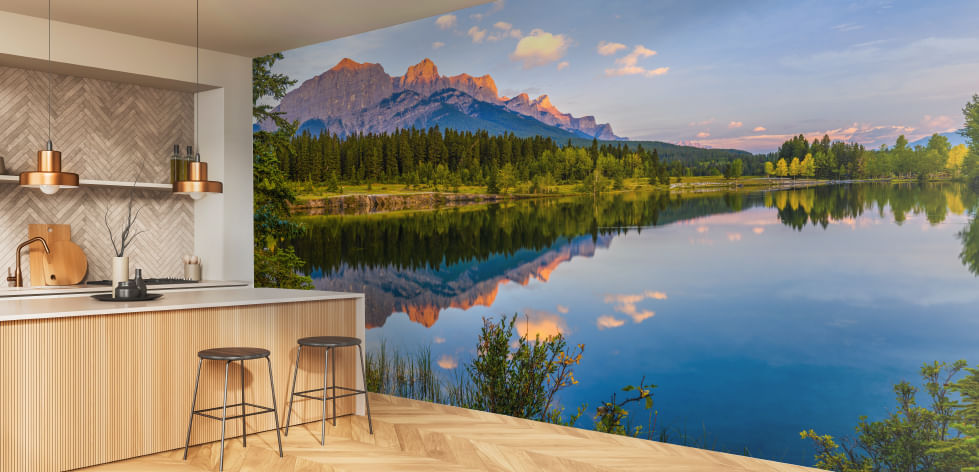 Quarry Lake, Mount Rundle Wall Mural - Murals Your Way