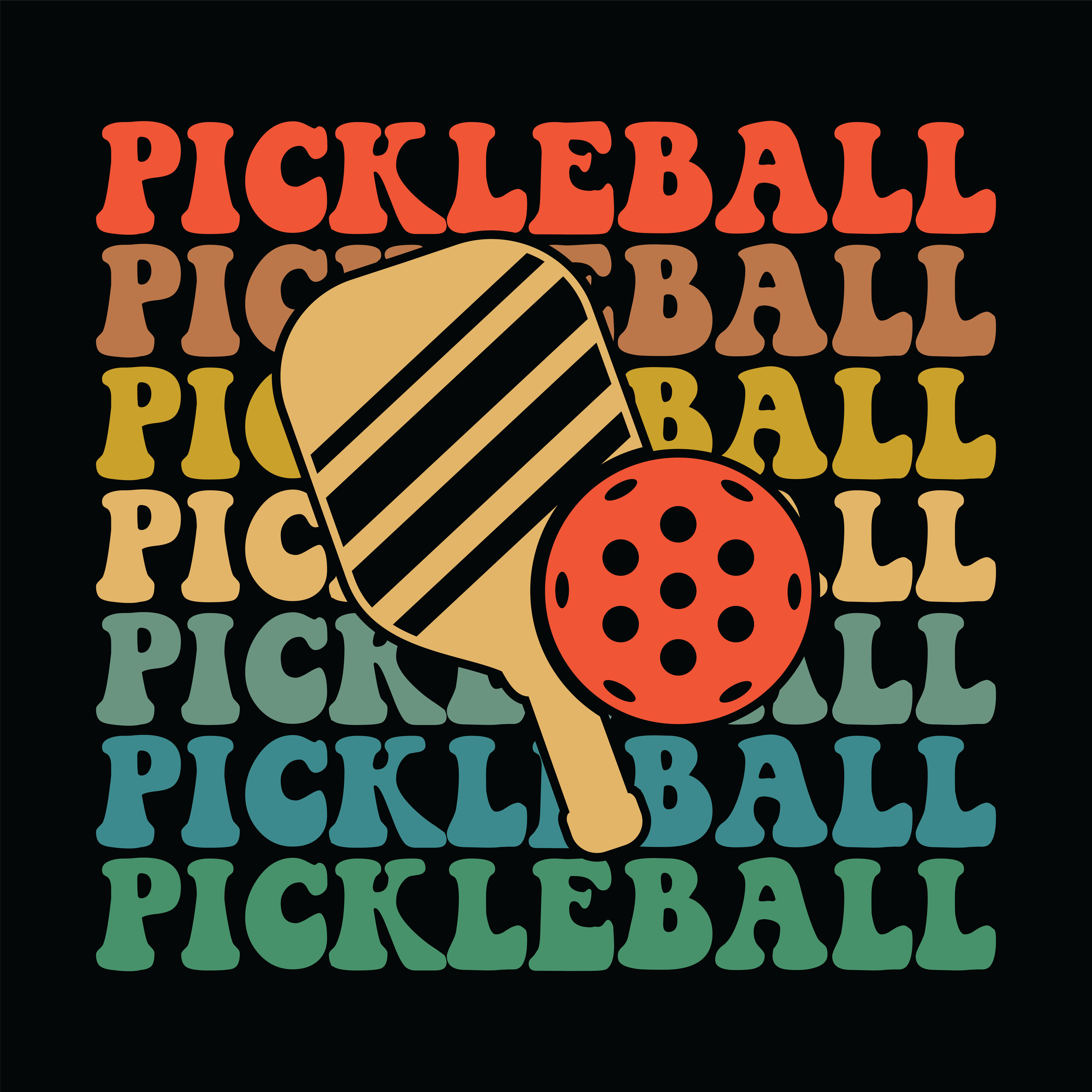 Vintage Pickleball Wall Mural - Murals Your Way