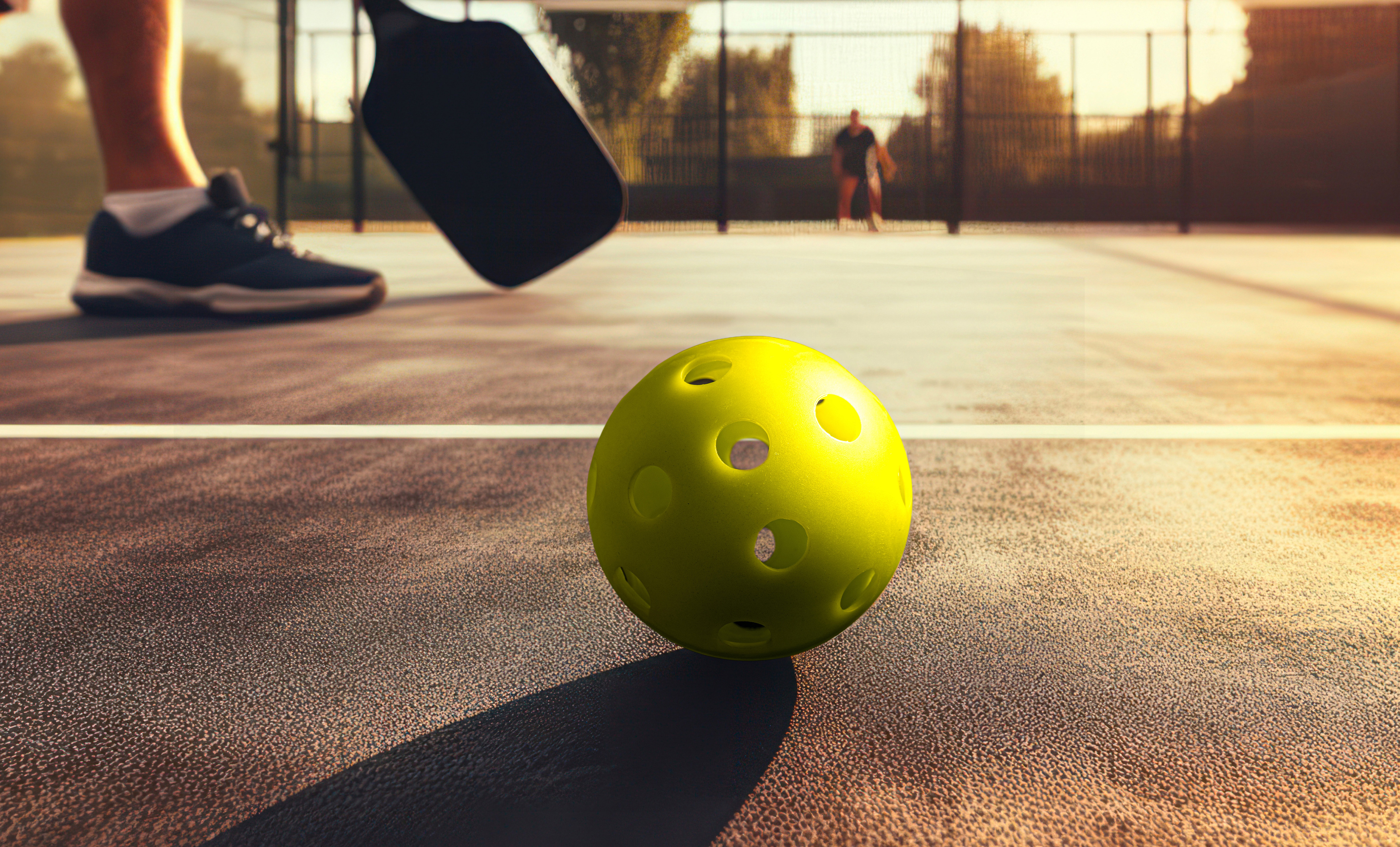 Low Angle View Of A Pickleball Game Mural - Murals Your Way