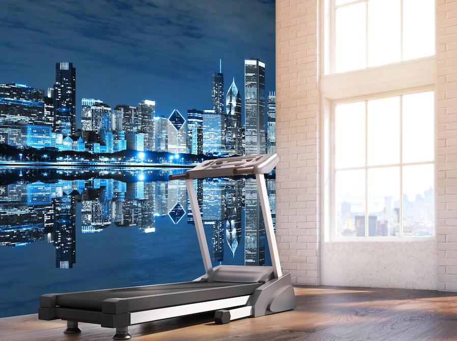 Electric Blue Chicago Wall Mural - Murals Your Way