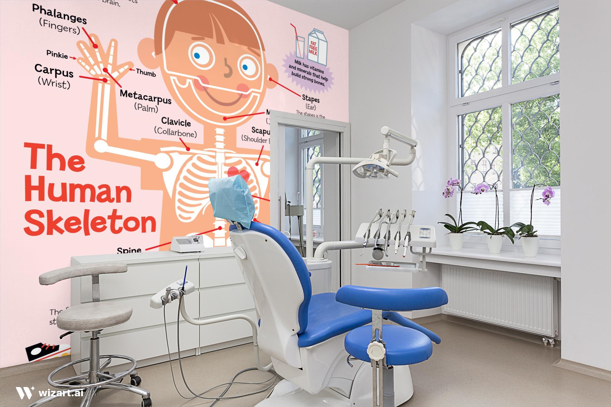 Human Skeleton Wallpaper Mural - Murals Your Way