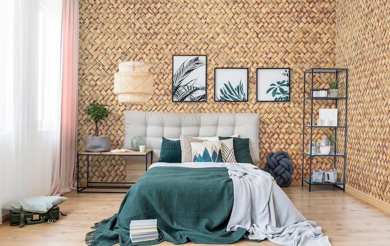 Brown Rattan Weave Wall Mural - Murals Your Way