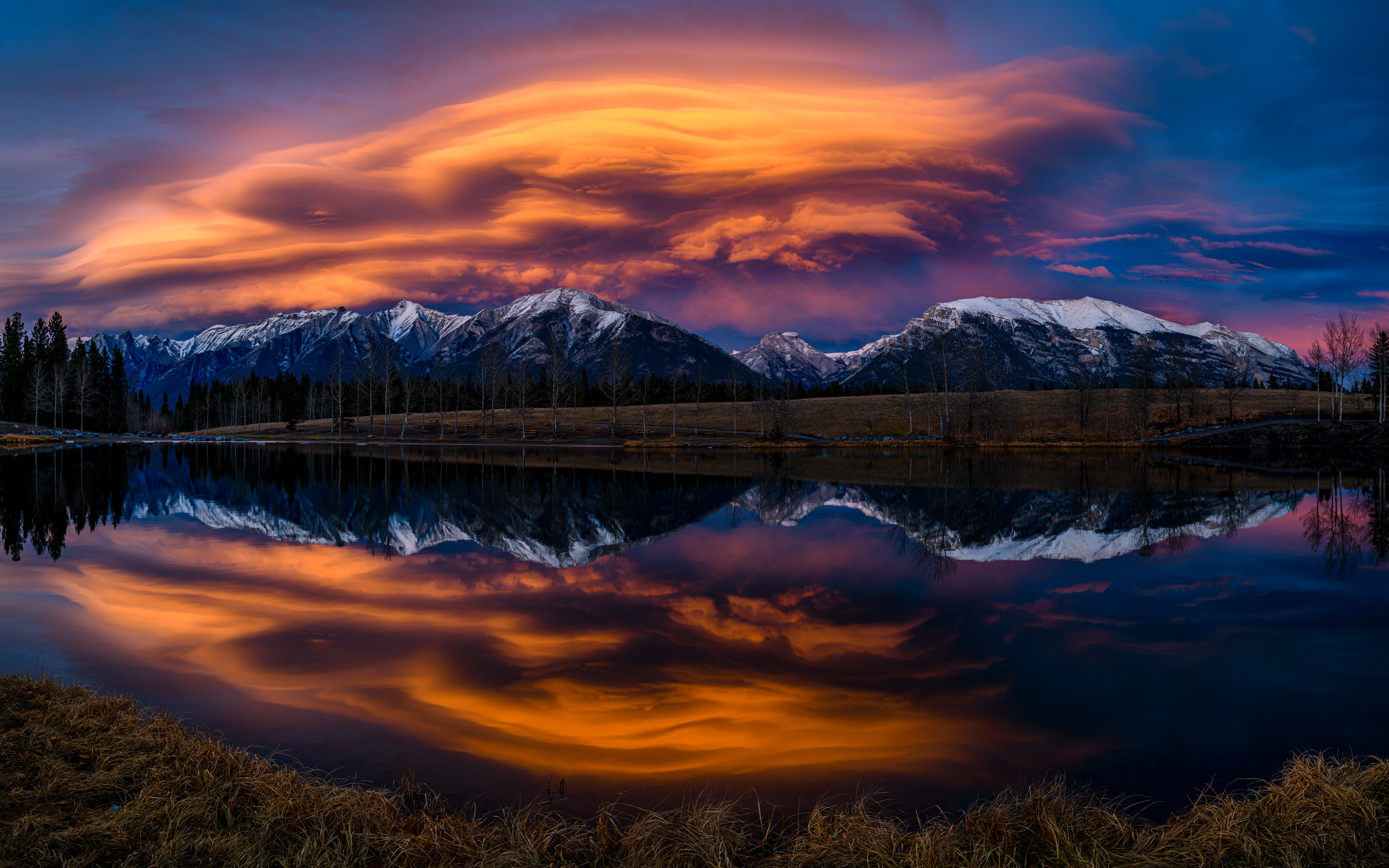 Chinook Clouds Over Grotto Mountain Wall Mural - Murals Your Way