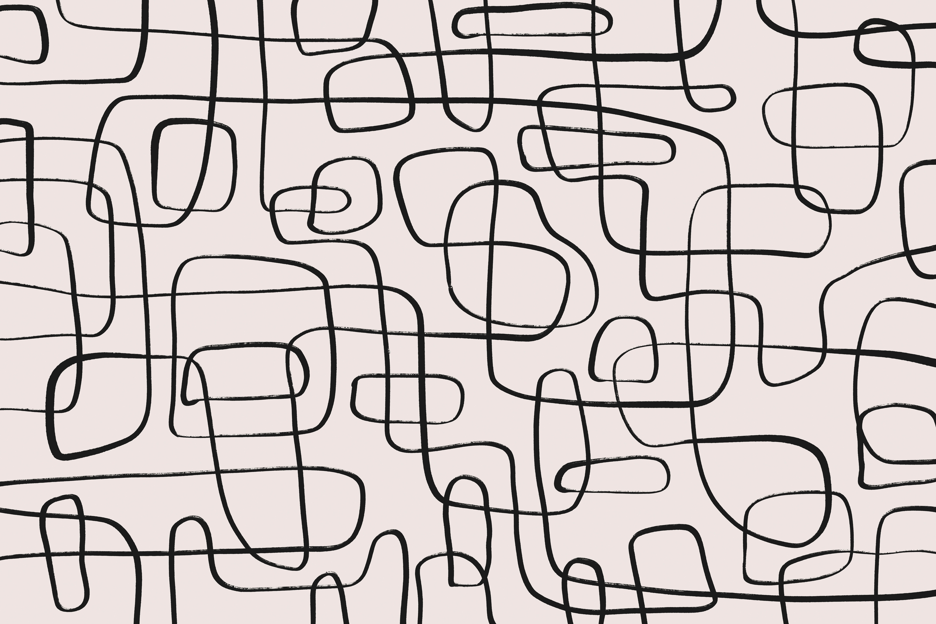 Thin Squiggly Lines Wall Mural - Murals Your Way