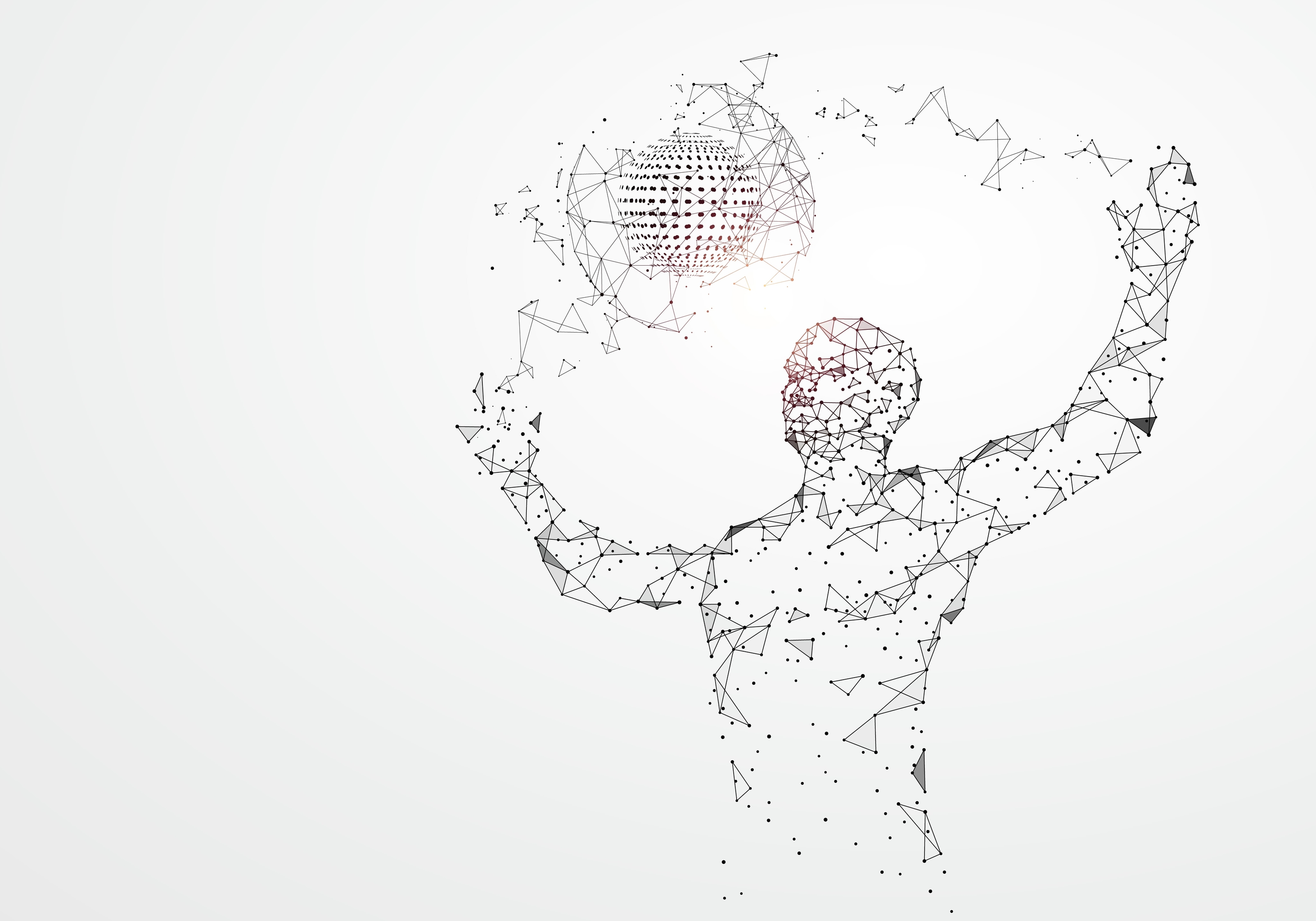 Artificial Intelligence Network Connection Wall Mural - Murals Your Way