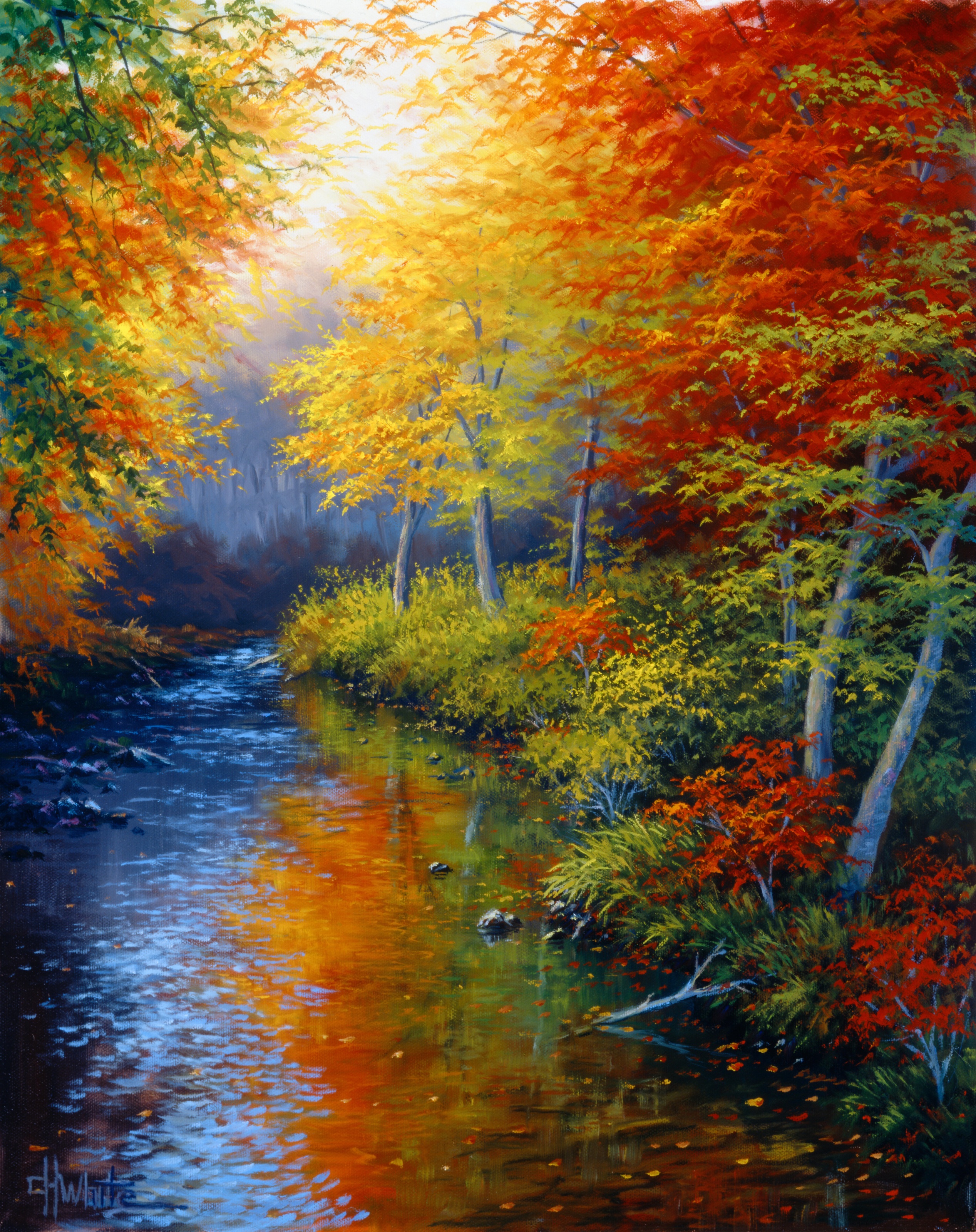 Reflections Of Autumn Wall Mural - Murals Your Way