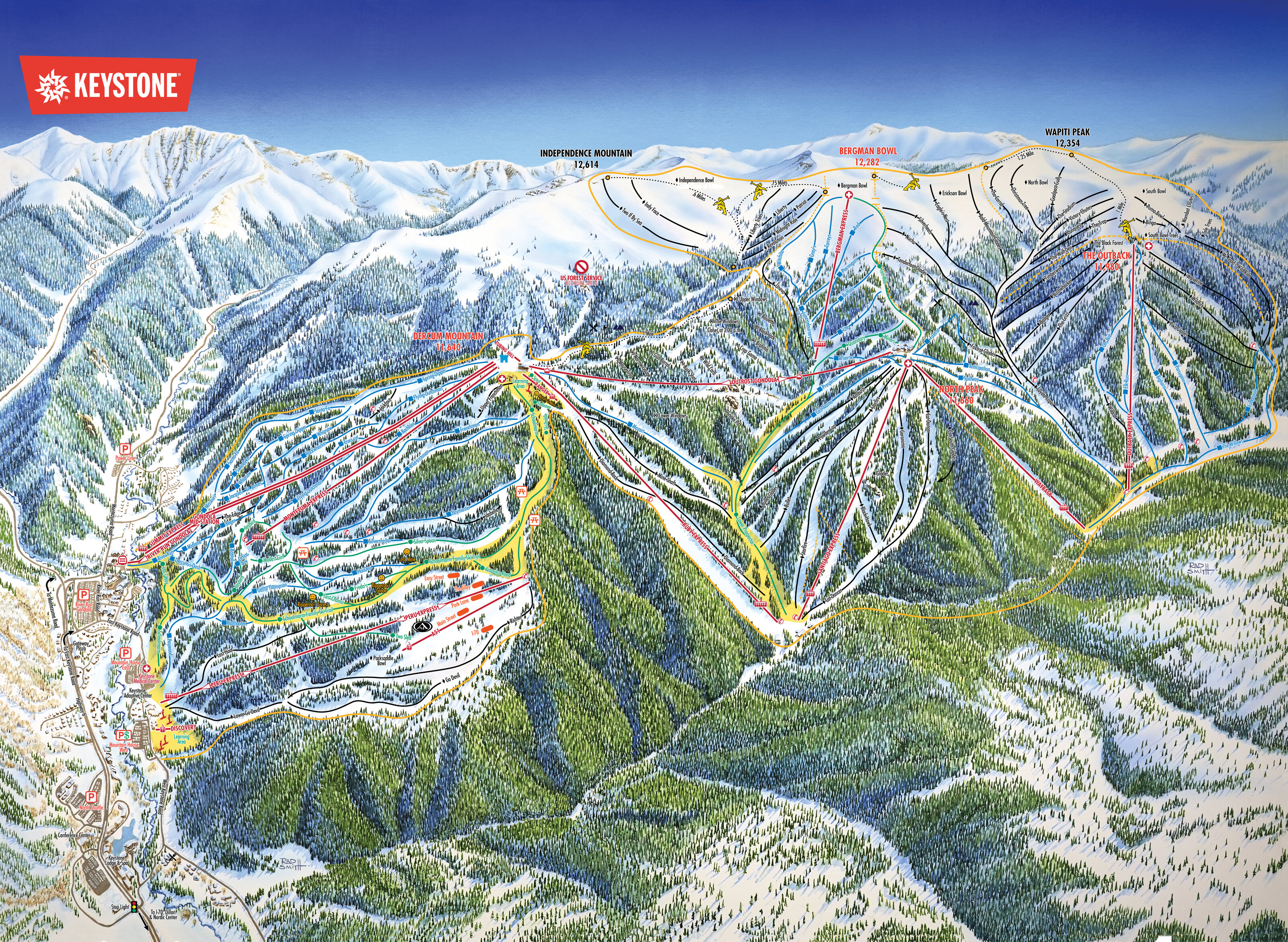 Keystone Ski Trail Map Wall Mural - Murals Your Way