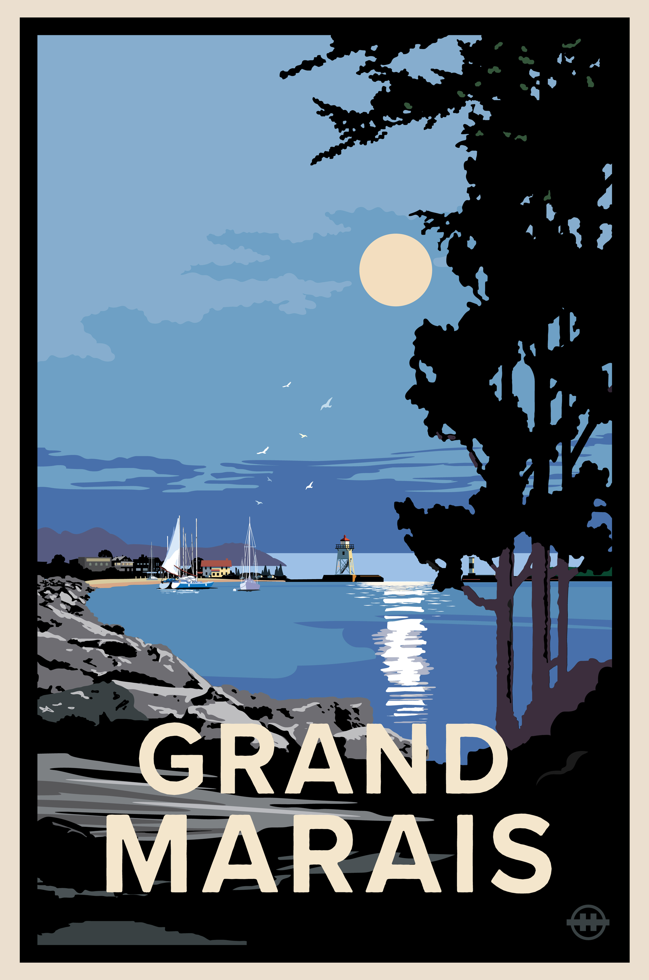 Grand Marais Harbor Wall Mural - Murals Your Way