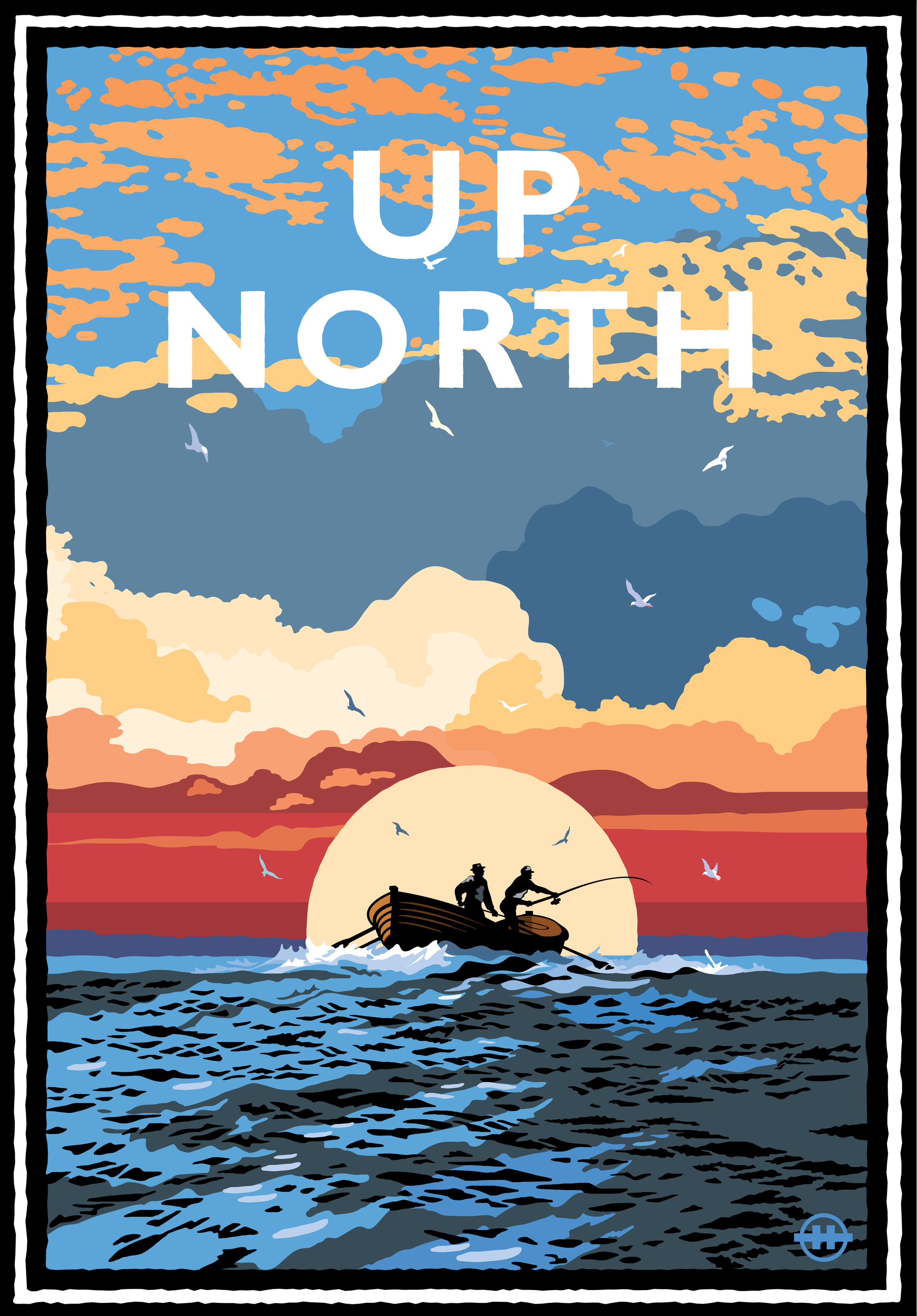 Up North Sunset Fishing Lake Wall Mural - Murals Your Way